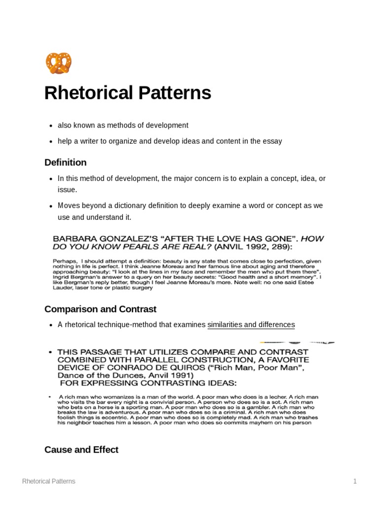 Rhetorical Patterns | PDF | Analogy | Rhetoric