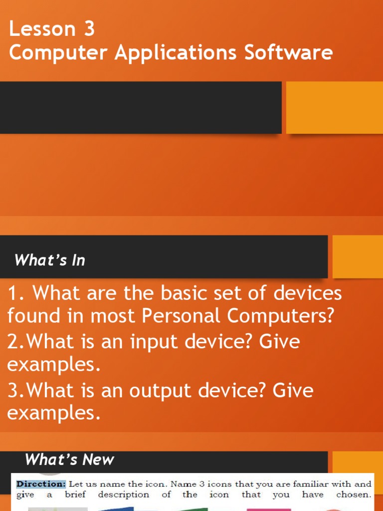 Application Software - Lesson 3 | PDF
