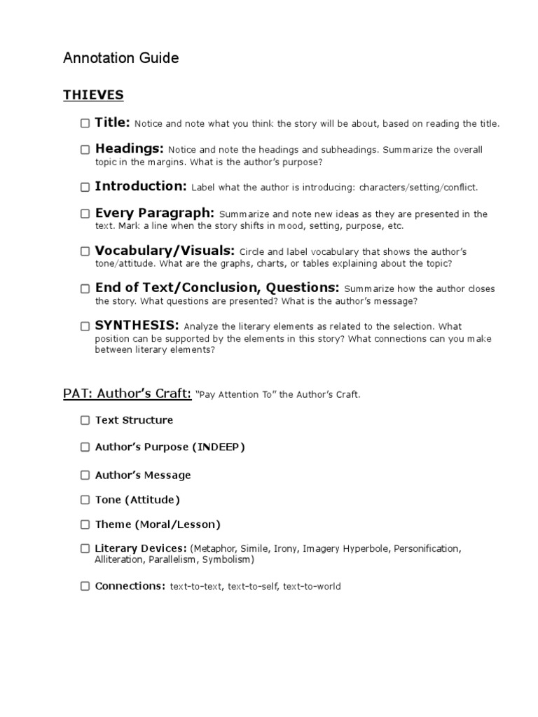 Annotation Guide | PDF | General Fiction Annotation Guide | PDF | General Fiction