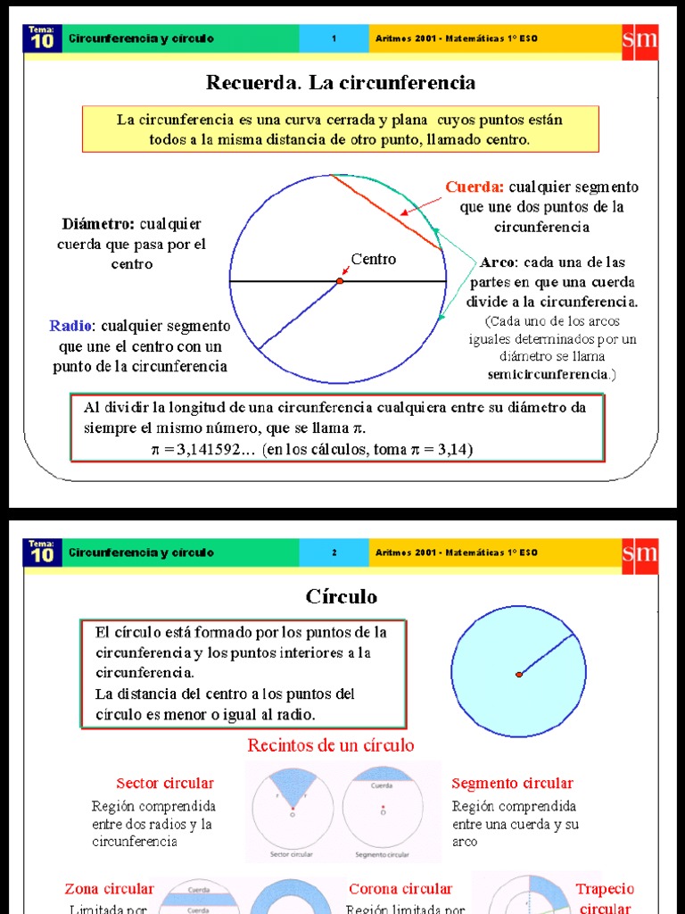 Circunferencia y Círculo | PDF