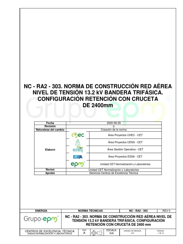 NC Ra2 303 | PDF | Conductor electrico | Aislador (Electricidad)