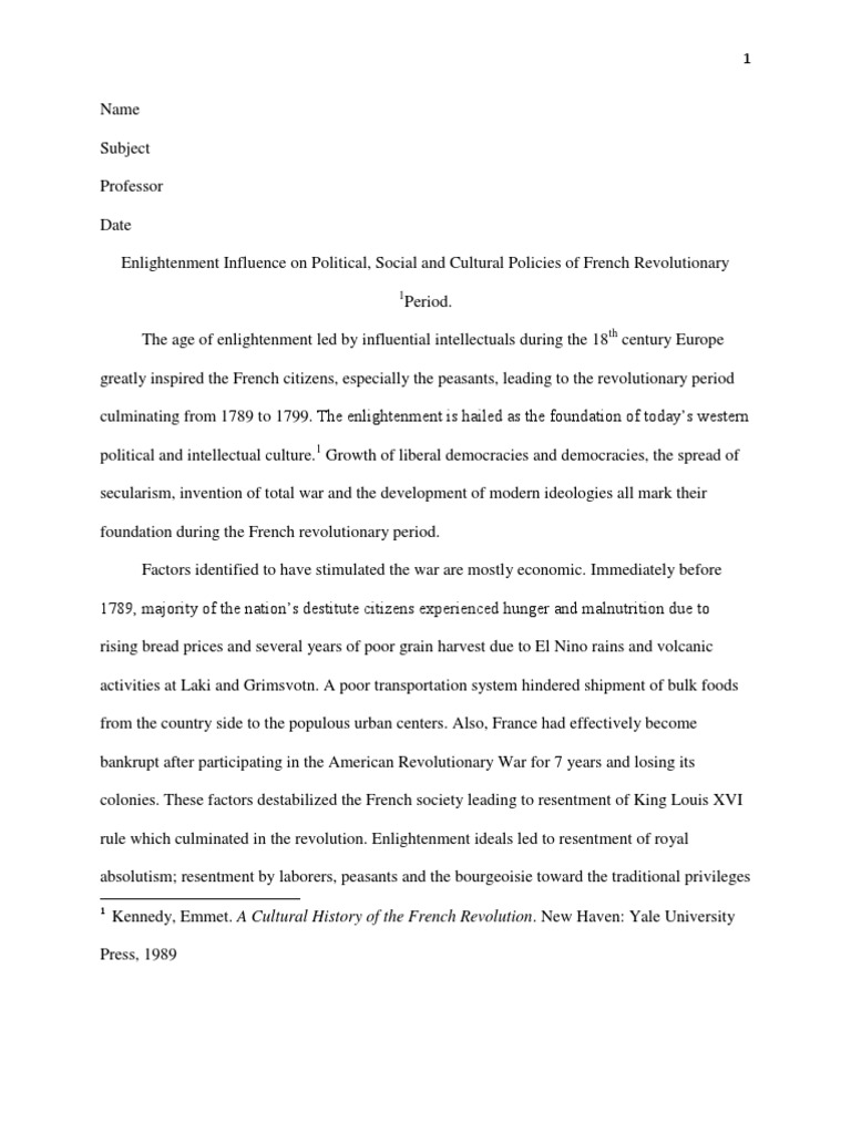 Enlightenment and The French Revolution | PDF | French Revolution ...