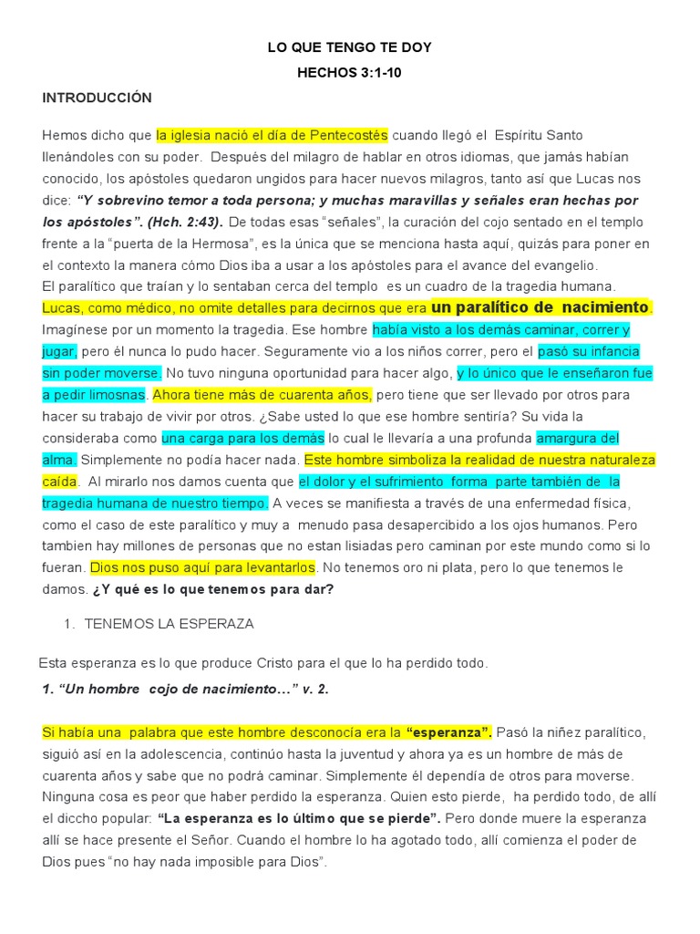 LO QUE TENGO TE DOY | PDF