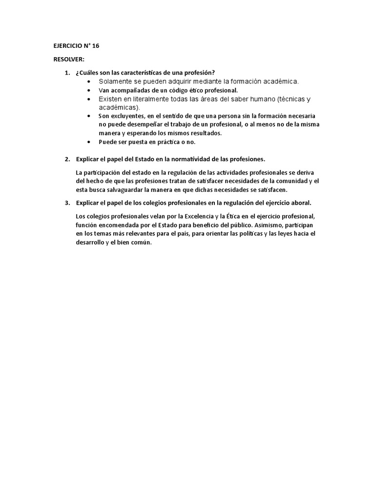 EJERCICIO 16 - Desarrollo Humano | PDF