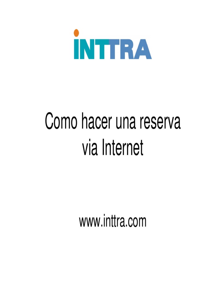 Como Hacer Reserva Via Inttra | PDF | Comunicación | Internet