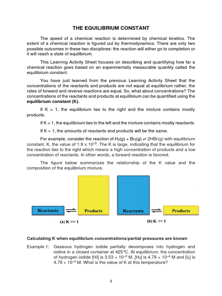 Equilibrium-Constant_NOTES | PDF | Chemical Equilibrium | Chemistry