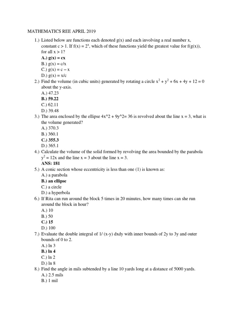 2019 04 Math | PDF | Geometry | Elementary Geometry