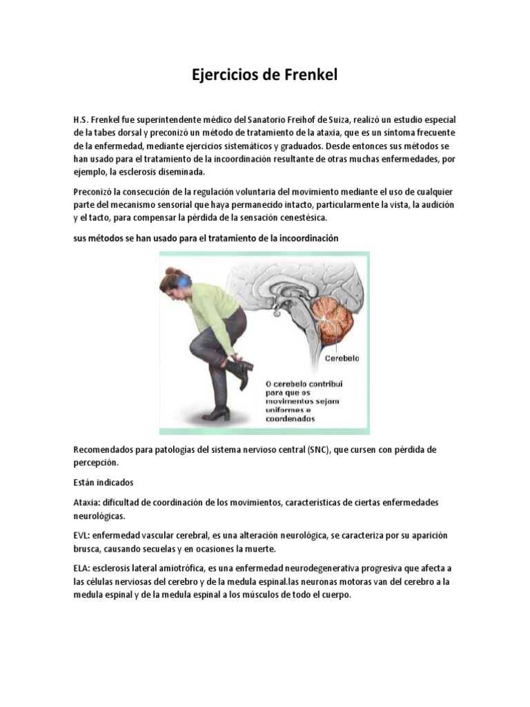Ejercicios de Frenkel | PDF | Neurología | Cerebro