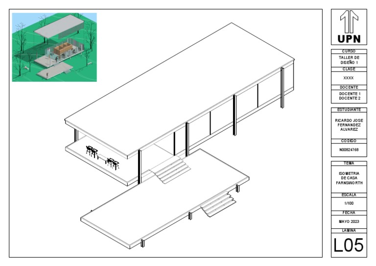 Lamina - Isometrica Casa Farnsworth PDF | PDF