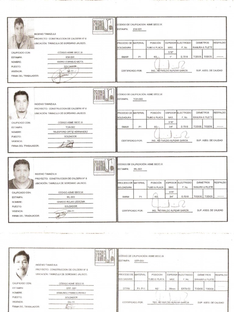 Credenciales soldadores0001 | PDF