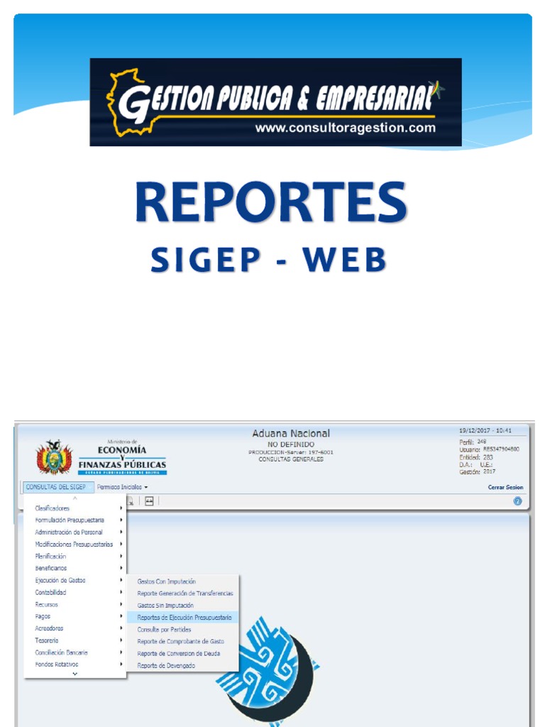Reportes Sigep - Diapositivas | PDF