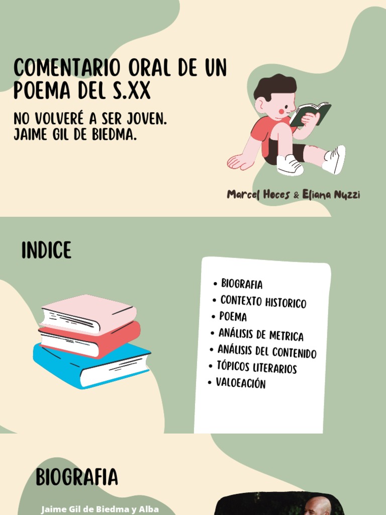 Análisis del poema "No volveré a ser joven" | PDF | Poesía | Metro (poesía)