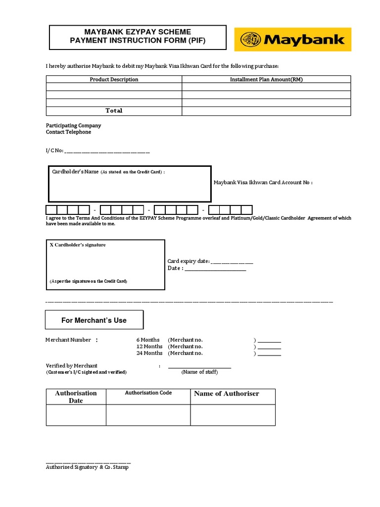Borang Epp Maybank | PDF