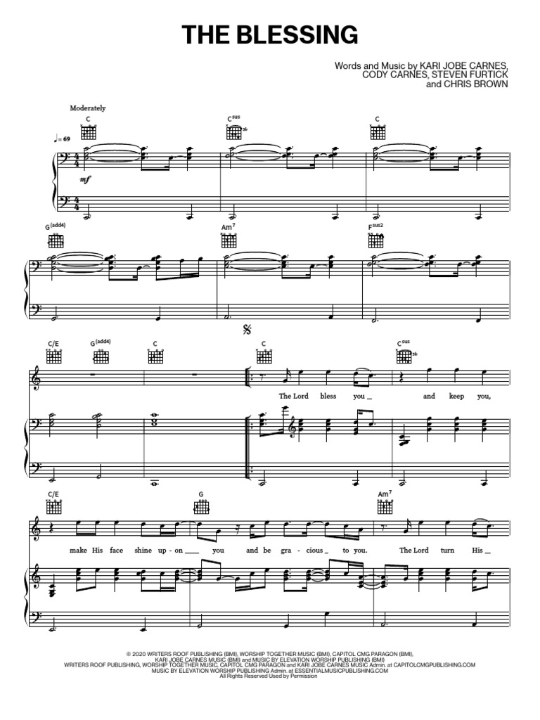 Partitura De La Bendicion Pdf Popular Music Songs