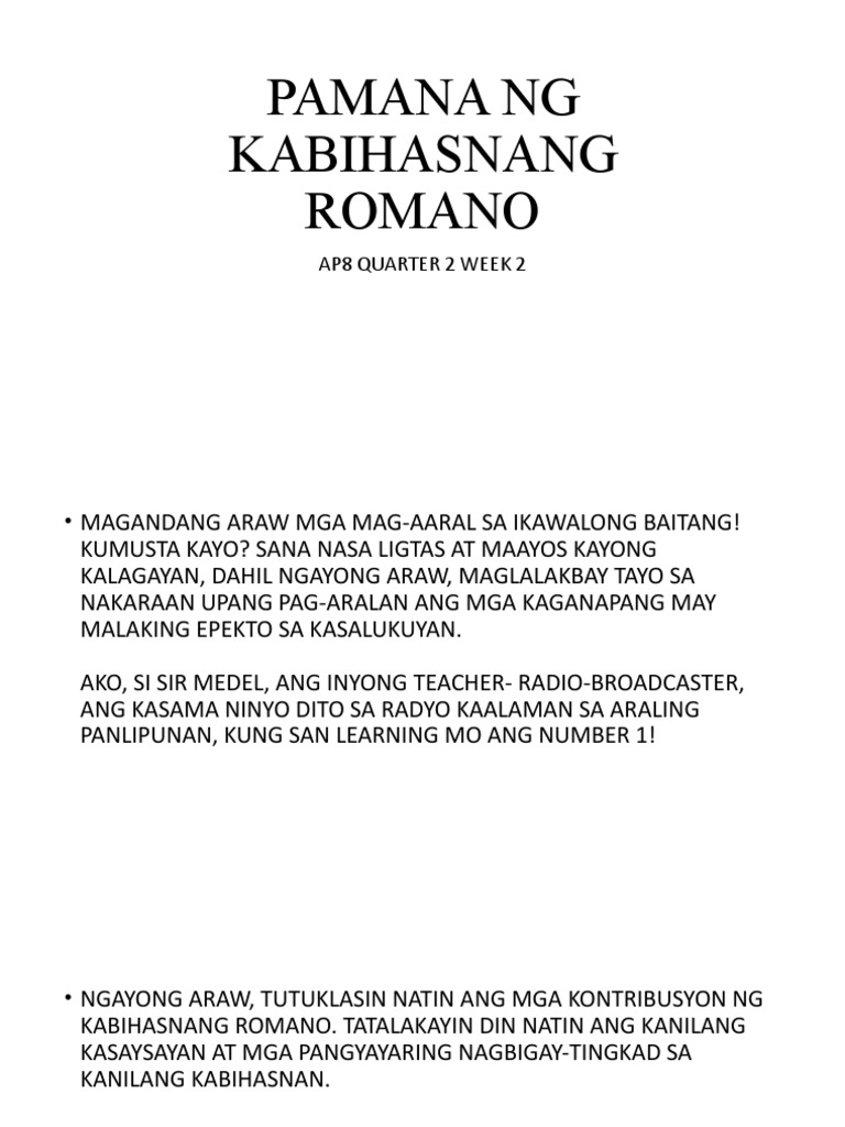 Ap 8 Q2 Week 2 Script | PDF