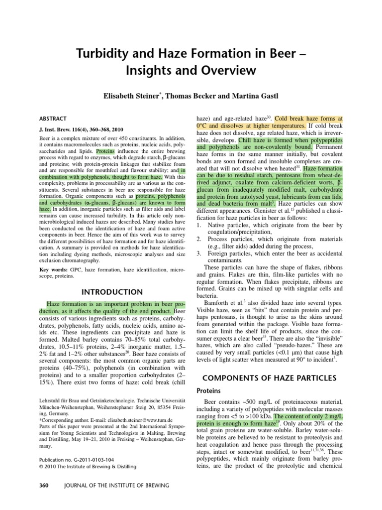 Haze Micrography | PDF | Brewing | Staining