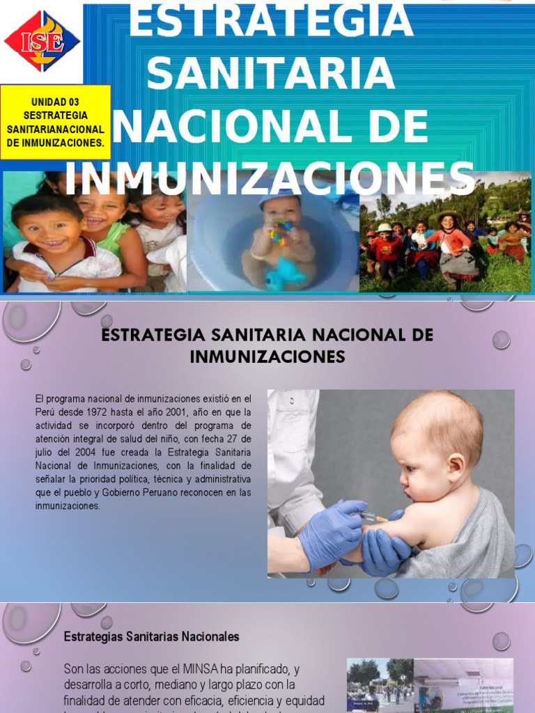 Estrategia Sanitaria Nacional de Inmunizaciones 3 Semana | PDF ...