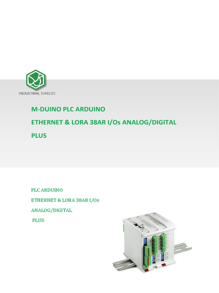 M-Duino 38AR+LoRa - User - Guide | PDF | Programmable Logic Controller | Arduino