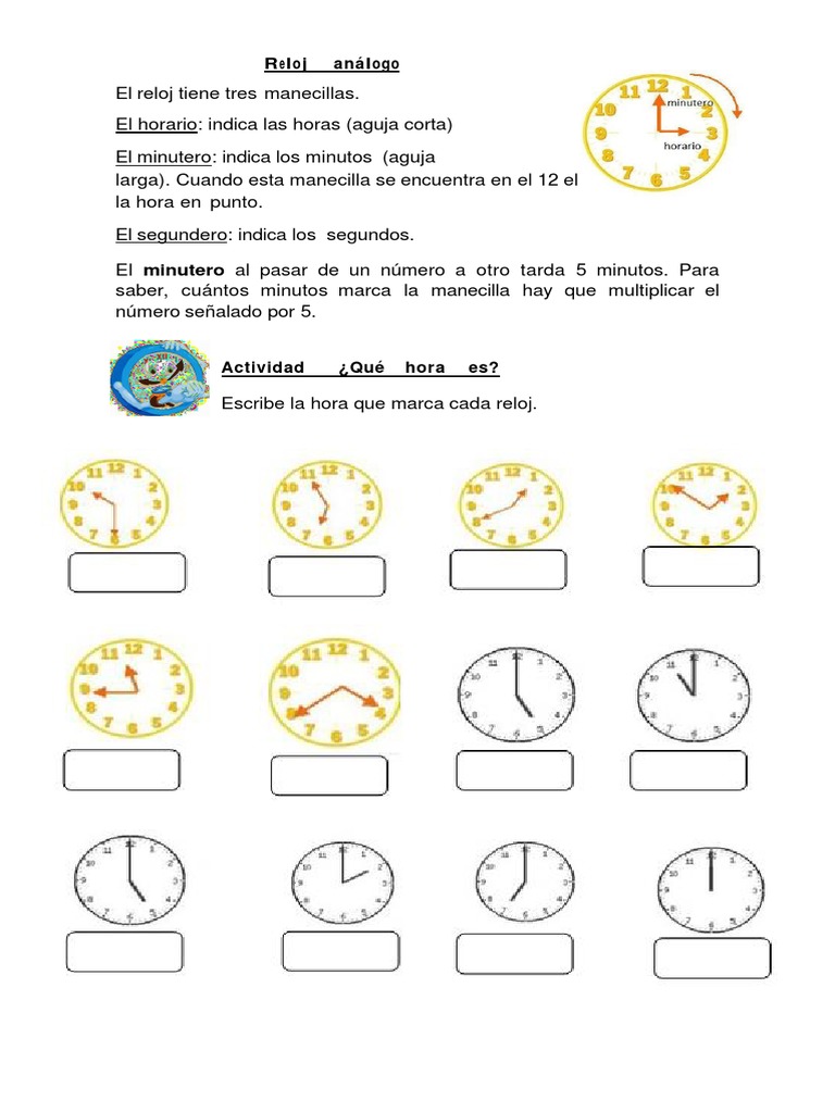 Medición Tiempo | PDF | Reloj | Hora