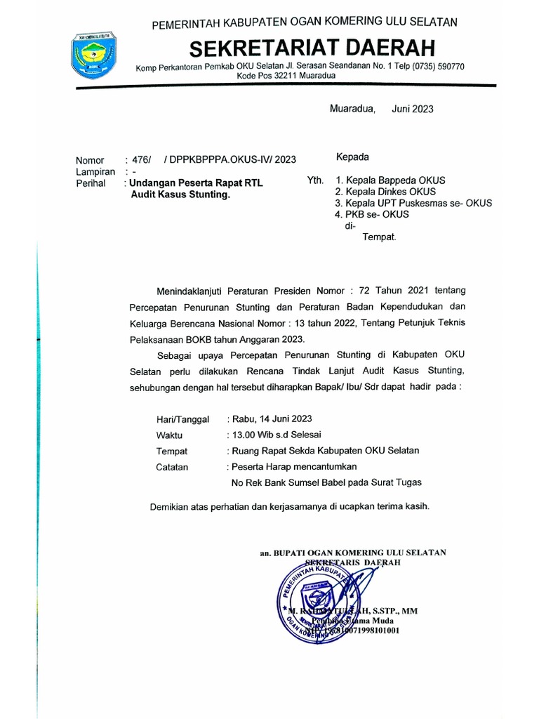 Rtl Audit Kasus Stunting Pdf