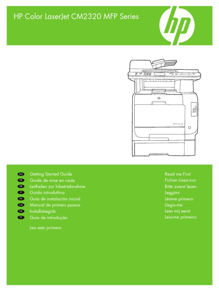 HP Color Laserjet Cm2320 MFP Series: en FR de It Es Ca NL PT | PDF ...