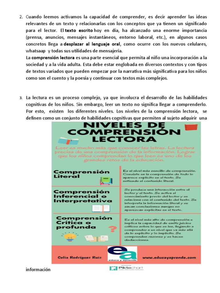 Cuando Leemos Activamos La Capacidad de Comprender | PDF | Comprensión ...