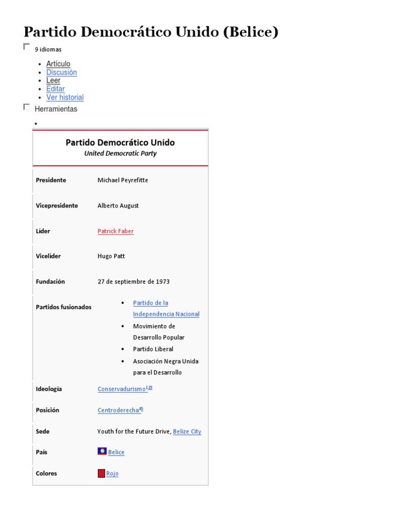 Partido Democrático Unido | PDF | Partidos políticos | Responsabilidad