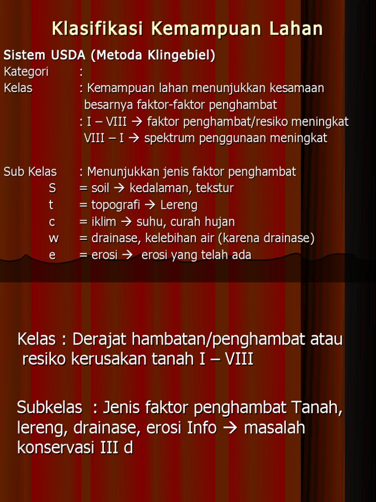 Klasifikasi Kemampuan Lahan | PDF