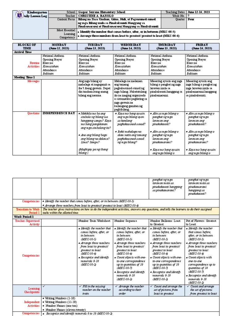 Kinder Q4 Week7 | PDF