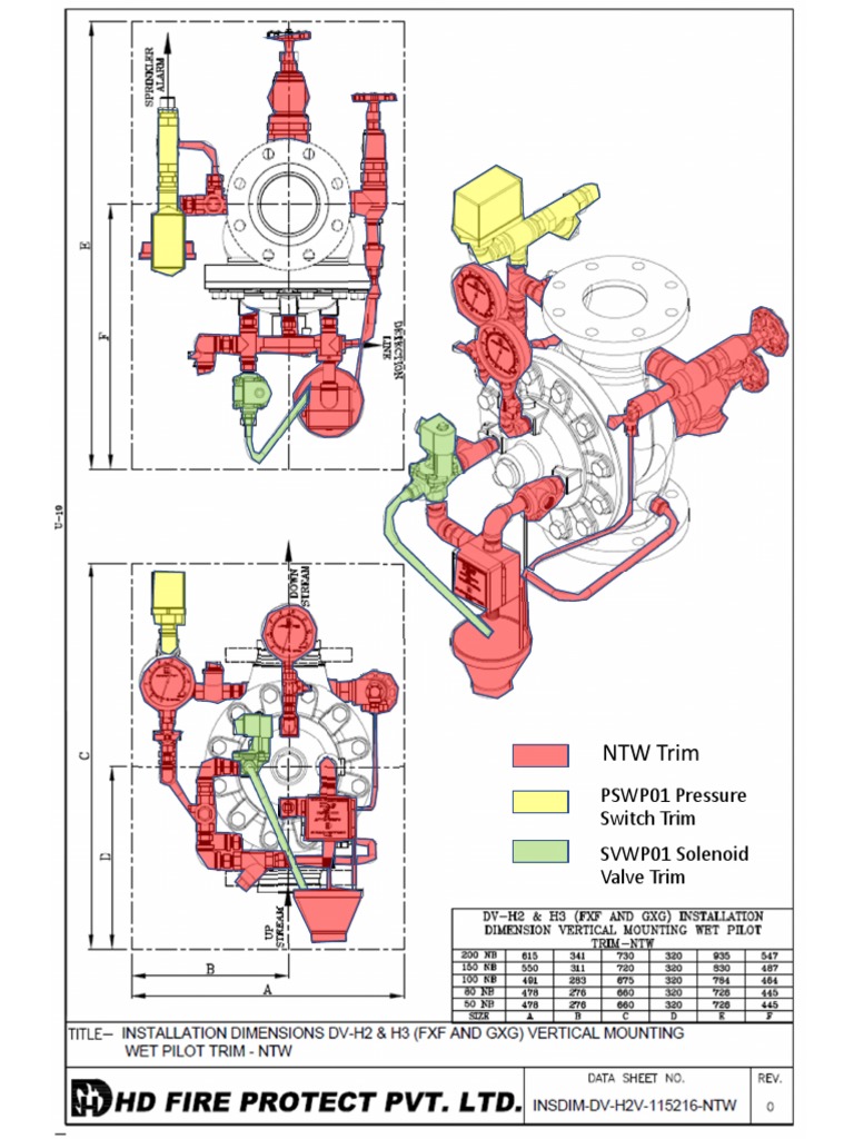 HD Deluge Valve H3 Vertical Mount NTW | PDF