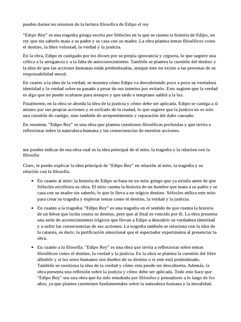 Análisis de Edipo Rey y Edipo en Colono | PDF | Edipo | Sófocles