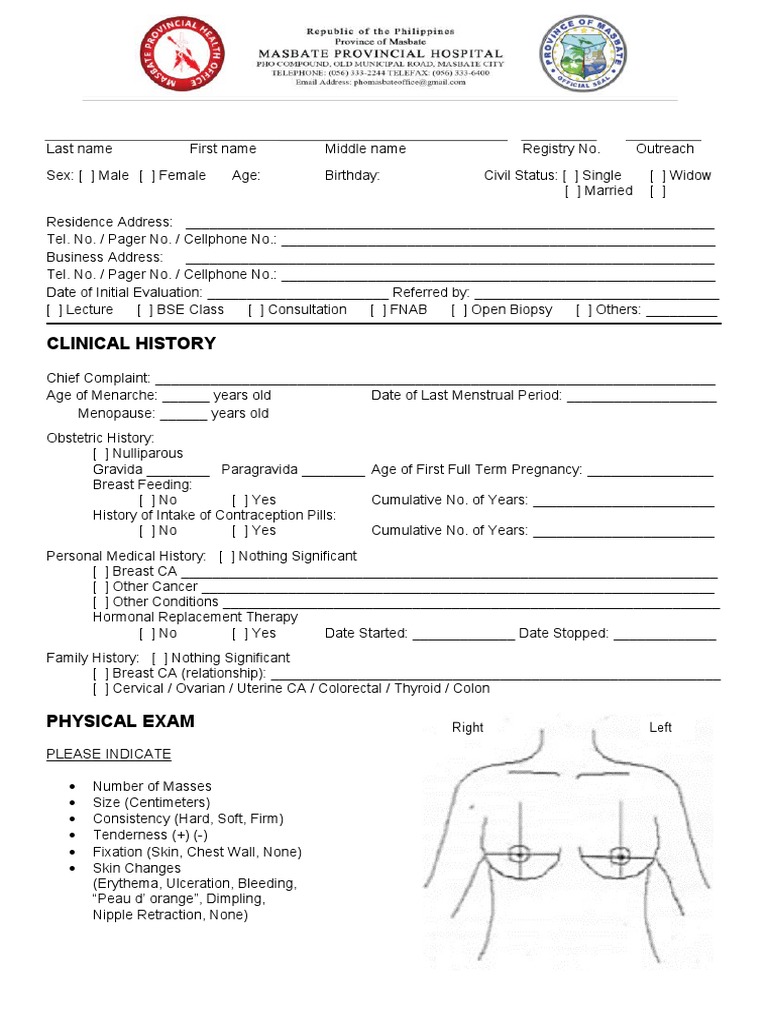 Breast Cancer Assessment Template | PDF | Mammography | Breast Cancer