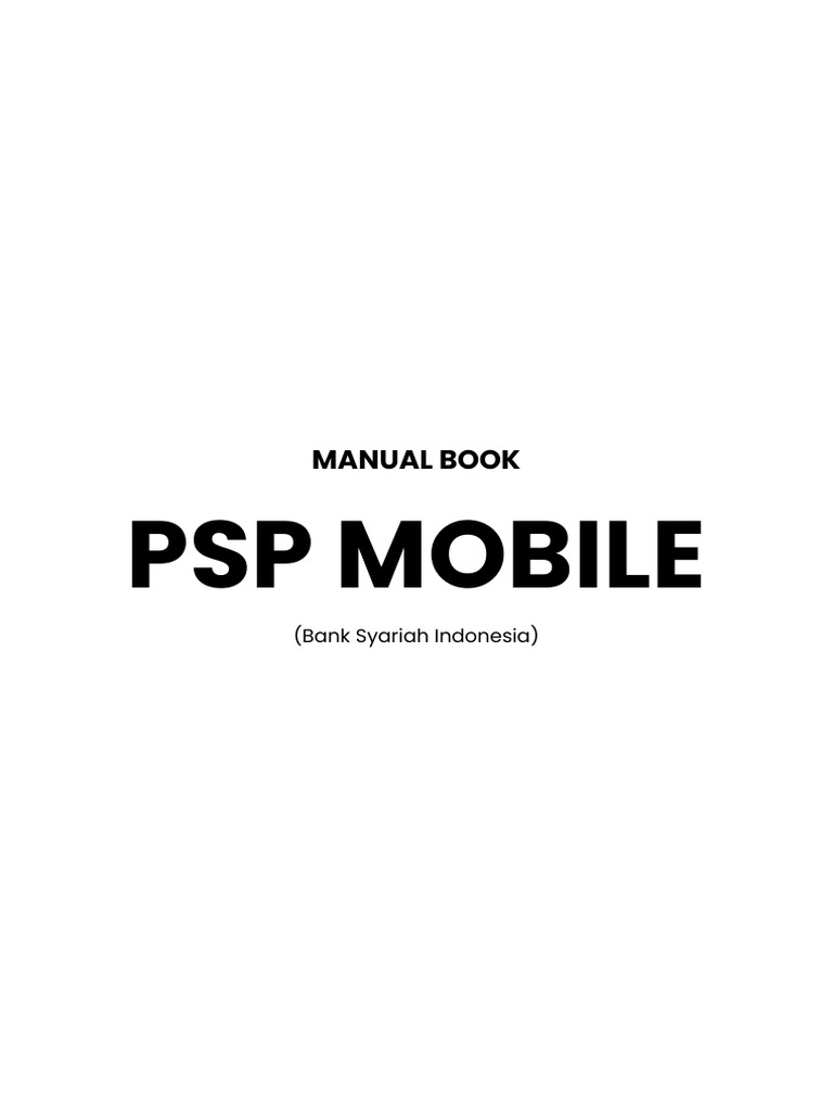 Manual Book PSP Mobile (BSI) | PDF