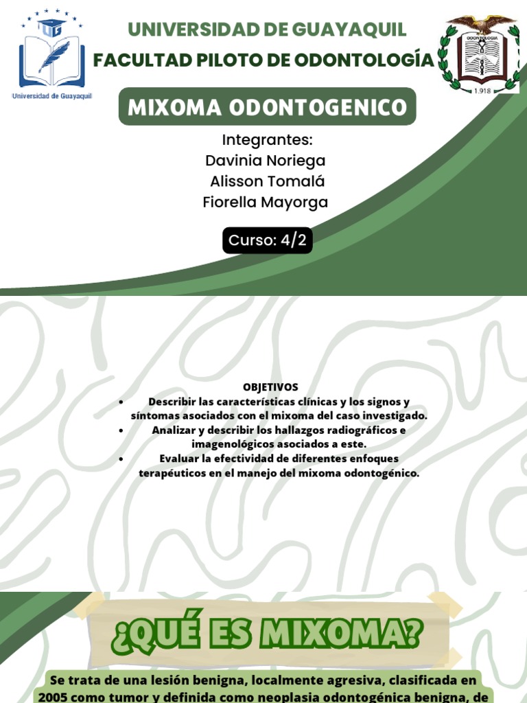 Mixoma Odontogénico: Diagnóstico y Tratamiento | PDF