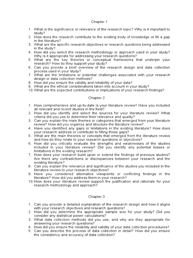 Key Questions for Research Congress | PDF | Methodology | Statistics