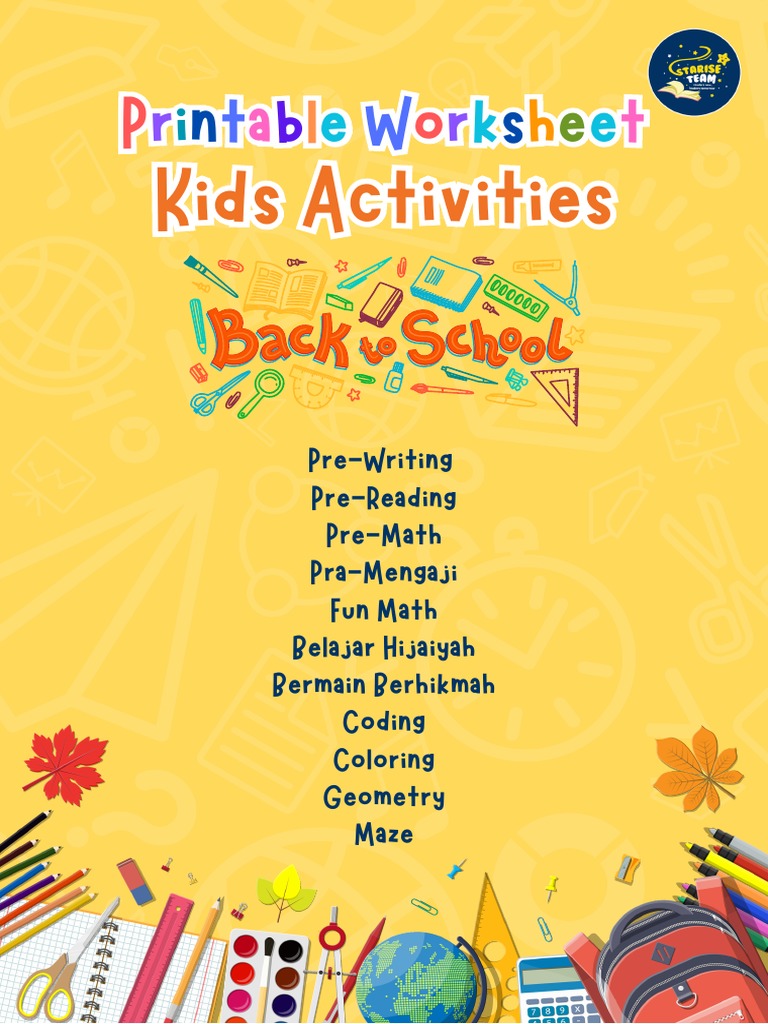 Printable Worksheet Back To School | PDF