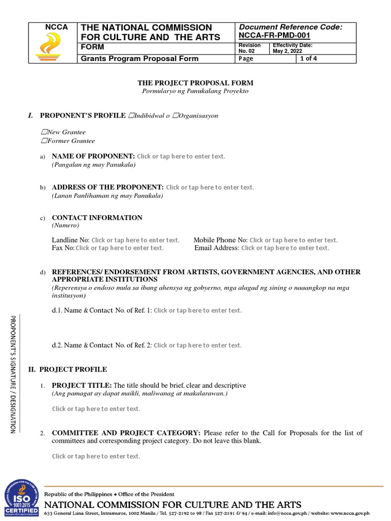NCCA Project Proposal Form 1 | PDF