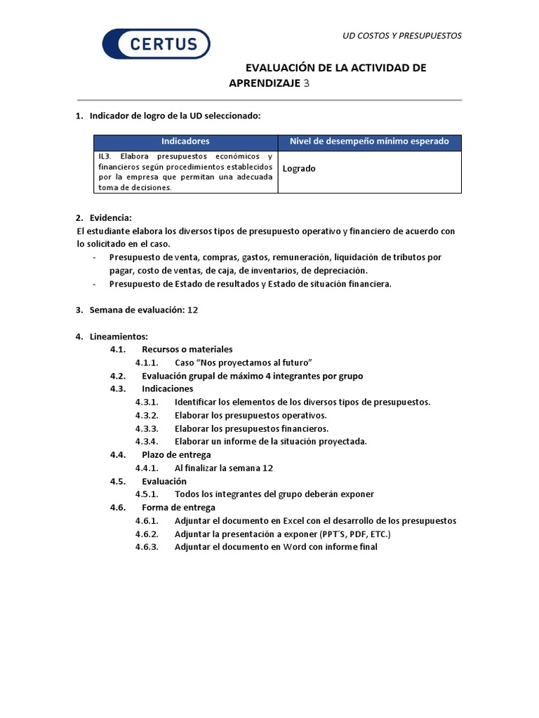 Actividad de Aprendizaje #3 | PDF