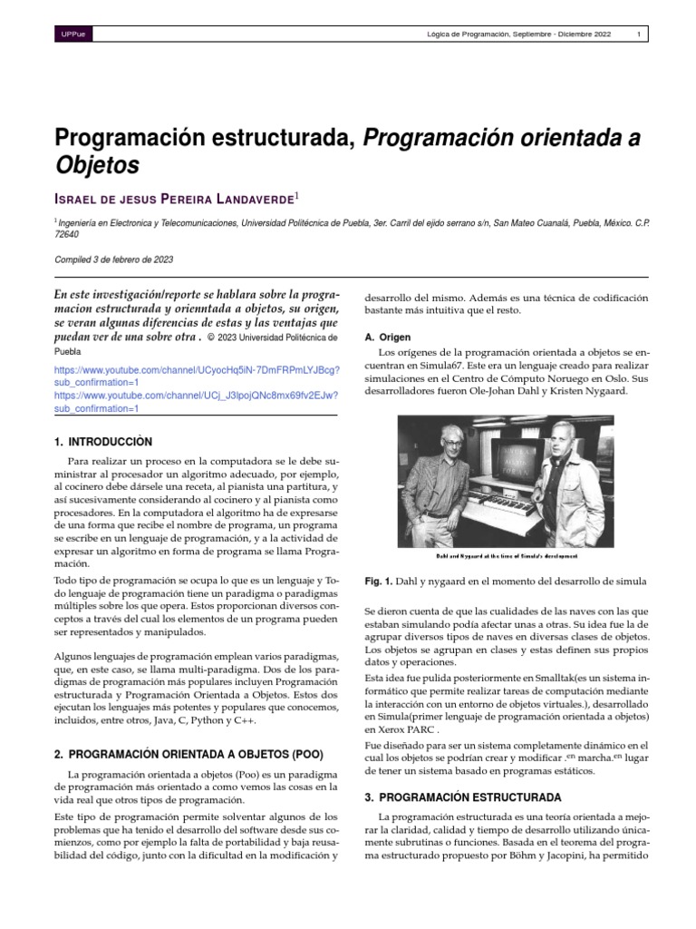 Programacion Estructurada y POO | PDF | Objeto (informática ...