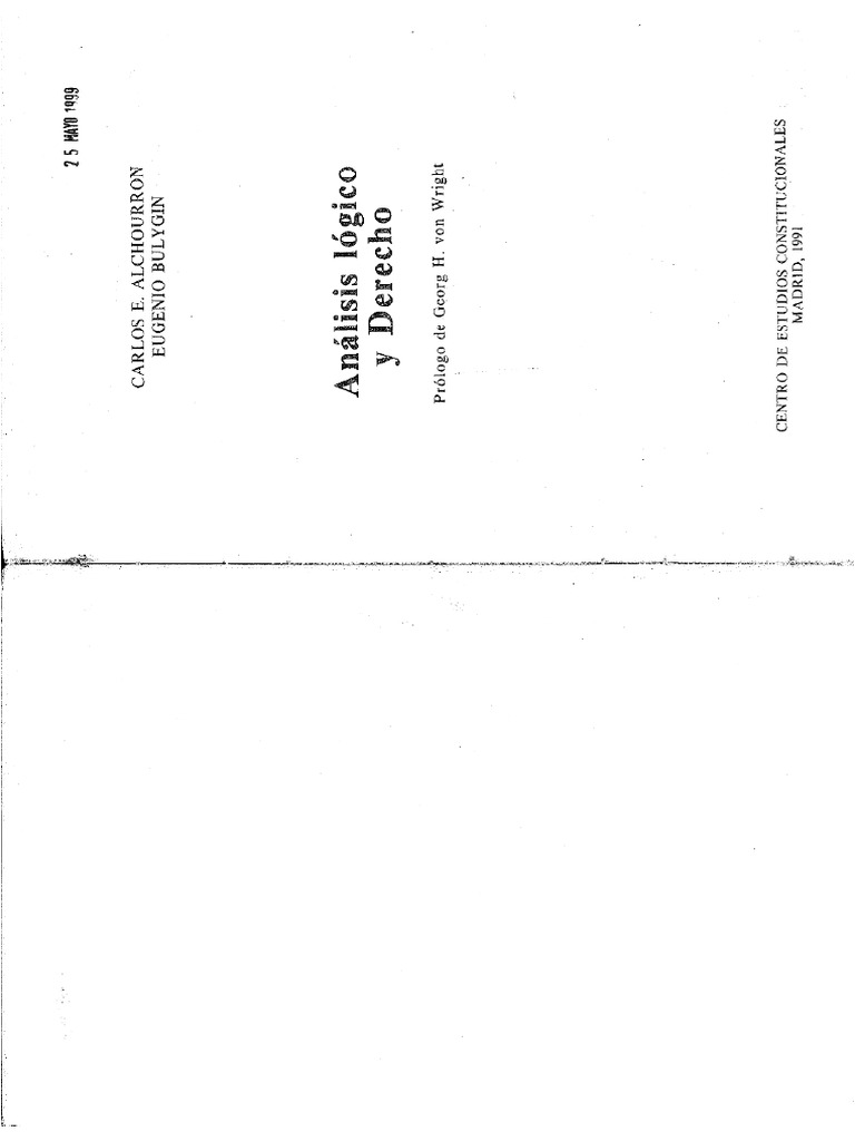 Bulygin, E. Sobre La Estructura Lógica de Las Proposiciones de La Ciencia Del Derecho | PDF