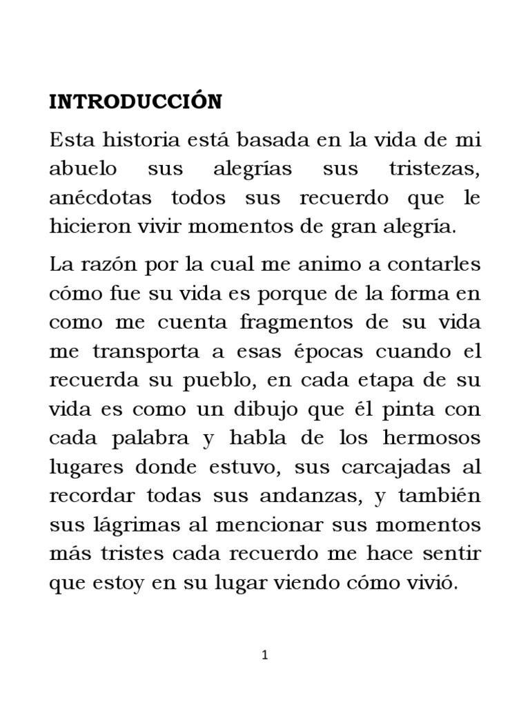 La Historia de Mi Abuelo | PDF