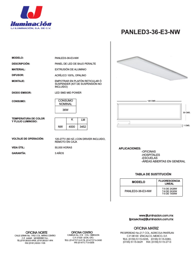 Panled3 36 E3 NW | PDF | Óptica | Equipo