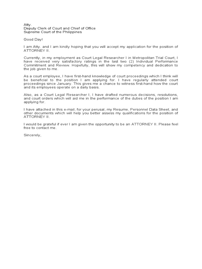 Application Letter | PDF