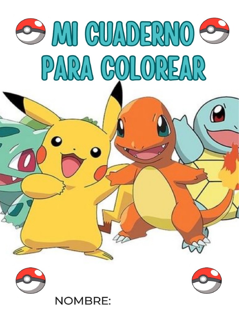 Cuaderno para Colorear Pokemon | PDF