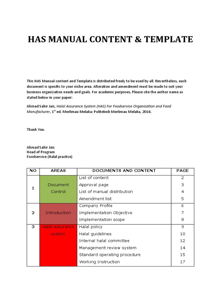 HAS MANUAL CONTENT and TEMPLATE | PDF