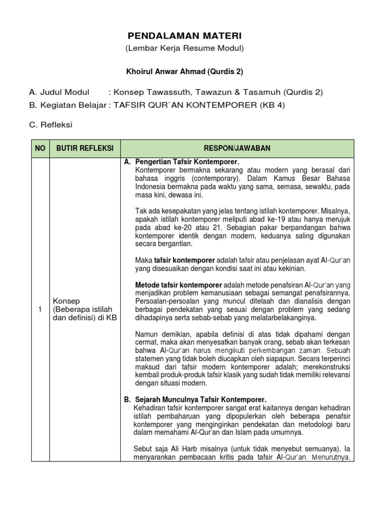 KB-4-LK - Resume Pendalaman Materi PPG 2022 | PDF