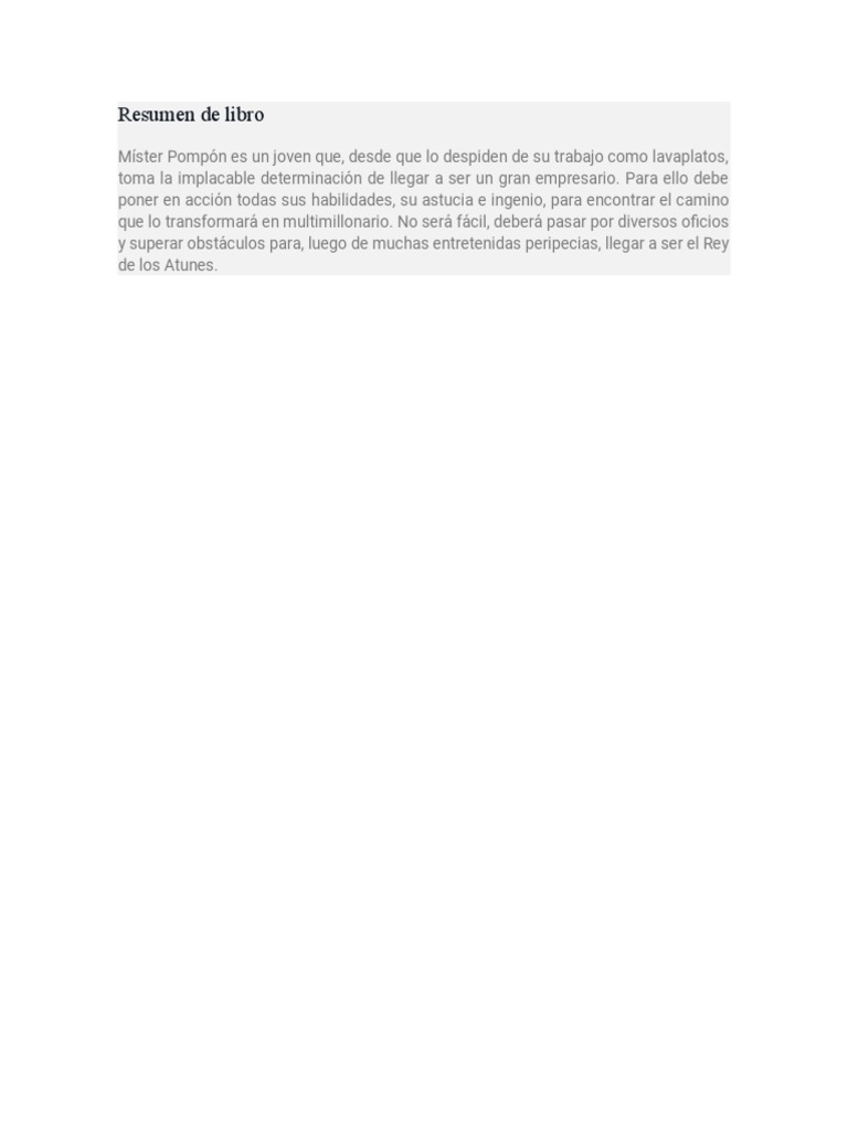 Resumen de Libro | PDF