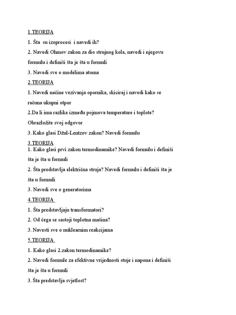 2.dio Pitanja Za Polaganje | PDF