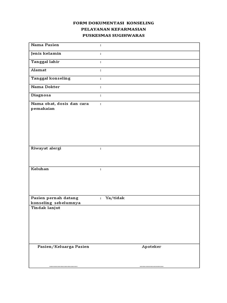 Form Konseling | PDF