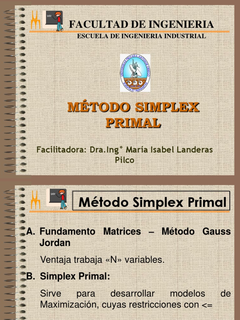 6.Metodo simplex primal | PDF | Programación de computadoras | Matemáticas